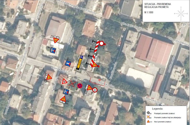 Privremena regulacija prometa u Rovinjskoj ulici | Grad Pula